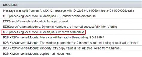 Message Log Ansi X12 Adapter Module Converting Edi To Xml B2b Sap Pi Po