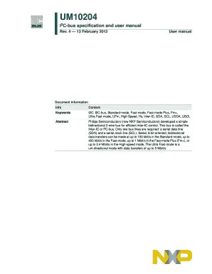 Fillable Online UM I C Bus Specification And User Manual Bdlnwarebbcomb Fax Email Print