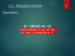 Operator In C Language PPTX