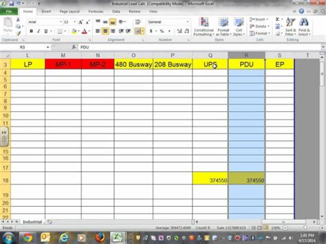 Electrical Load Calculation Spreadsheet Within Commercial Electrical Load Calculation