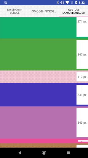 Scrolling In Android Custom Scroll Behavior For A List Of Varying