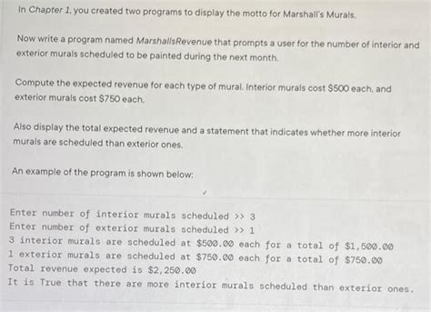 Solved In Chapter 1 You Created Two Programs To Display The