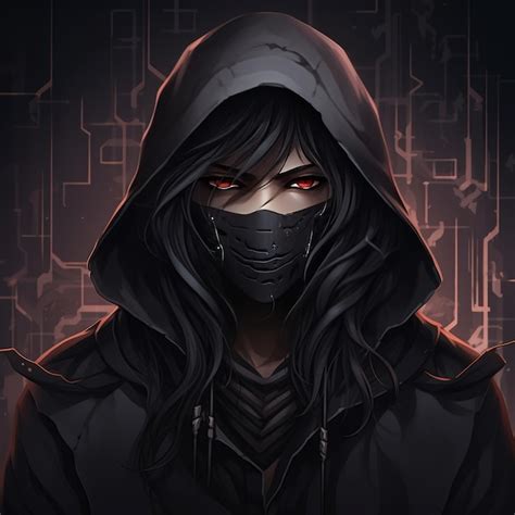 Premium Ai Image Shadows Of Intrigue The Enigmatic Anime Hacker Ninja