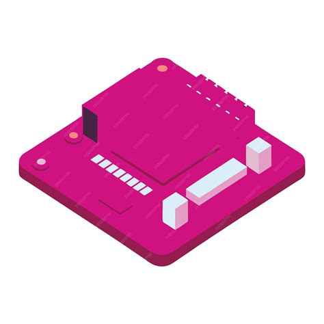 Componentes De Hardware De Computadora Partes Y Dispositivos Con Ilustración De Estilo Vectorial