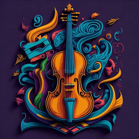Symphony Of Musical Notes Visualized Through Abstract Lines And Shapes