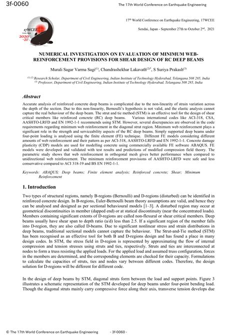 pdf numerical investigation on evaluation of minimum web