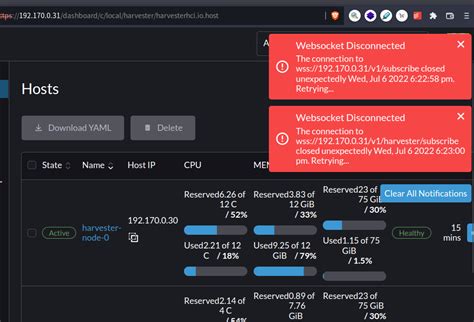 Backport V10 Feature Add Websocket Disconnect Notification · Issue