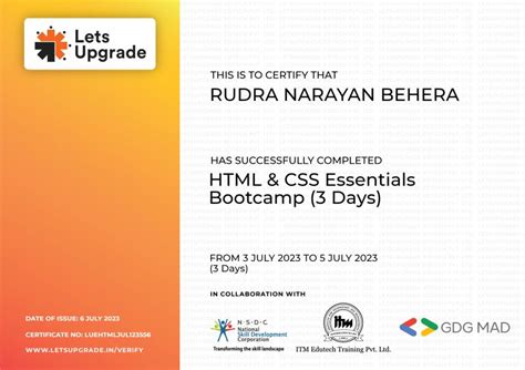 Rudra Narayan Behera On Linkedin Html Css Webdevelopment Webdesign Letsupgrade