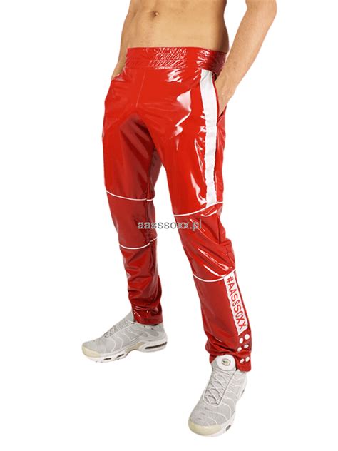 Latex Pants Slut Red Asox Official Kinky Nylon Clothes Aasssoxx