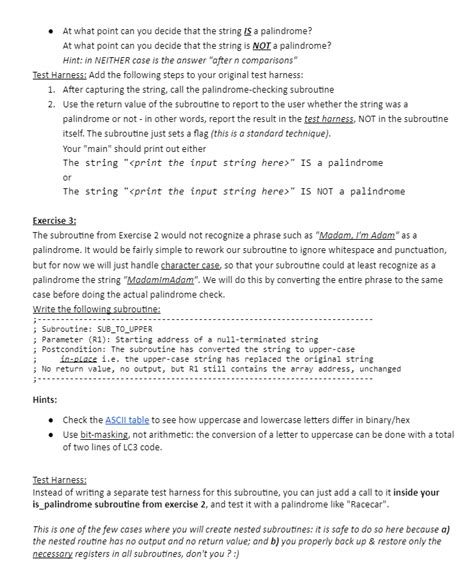Solved What Is A Palindrome In Case You Didnt Already
