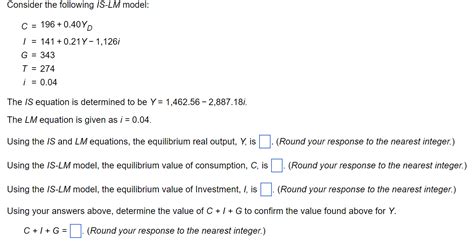 Solved Consider The Following IS LM Chegg Com
