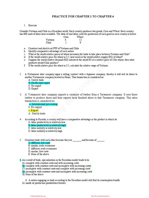 international trade practice chapter 1 to chapter 4
