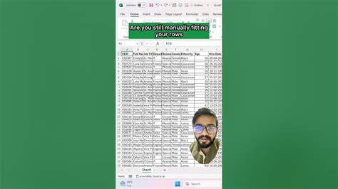 don t fit rows and column manually in excel‼️instead use excel
