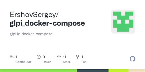 github ershovsergey glpi docker compose glpi in docker compose