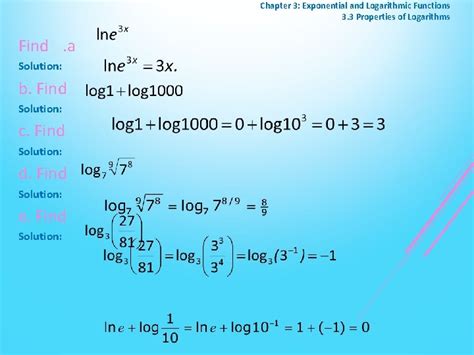 Chapter 3 Exponential And Logarithmic Functions Pearson Education