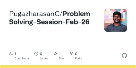 Github Pugazharasancproblem Solving Session Feb 26