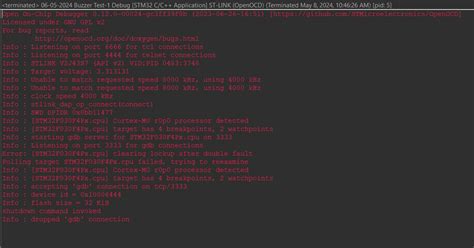 working on stm32f030f4p6 debugging is not support stmicroelectronics community