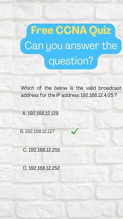 Ccna Quiz 15 Ip Subnetting Can You Answer Youtube