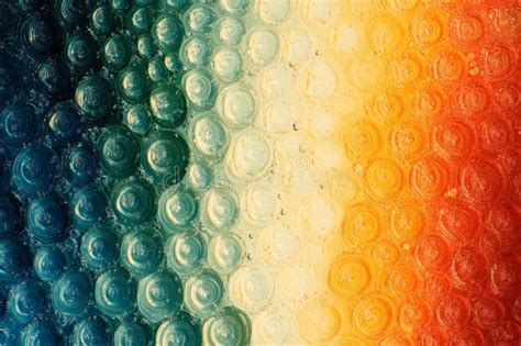 Abstract Background Featuring Colorful Concentric Circles Gradually Transitioning From Blue To