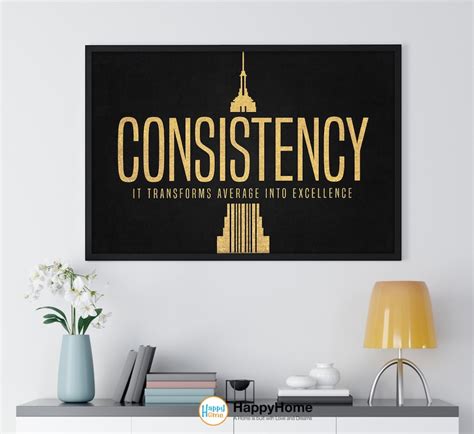 Consistency Definition Motivational Wall Art Inspirational Etsy