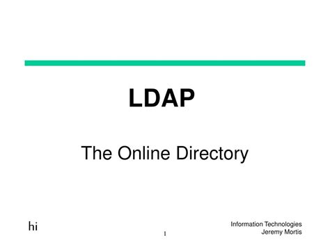 Ppt Ldap Powerpoint Presentation Free Download Id4705537