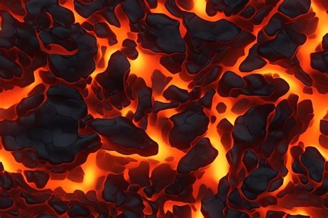 Premium Ai Image Seamless Lava Pattern Ai Generative