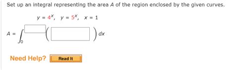 Solved Set Up An Integral Representing The Area A Of The