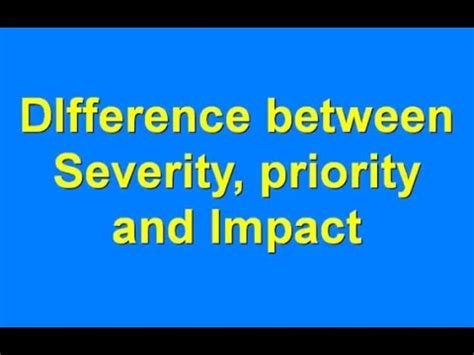 Difference Between Severity And Priority YouTube