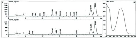Elution Profile Of Reaction Mixture On High Performance Liquid