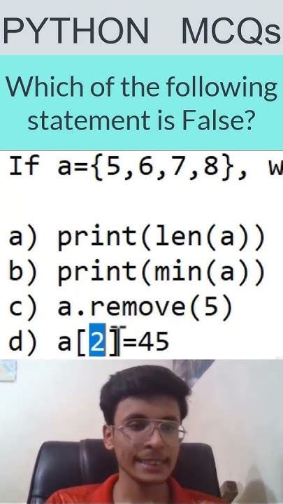 Rapid Python Mcq Solution Explained Learn Python Fast Infytqmcq Infytq Python Infytqpython