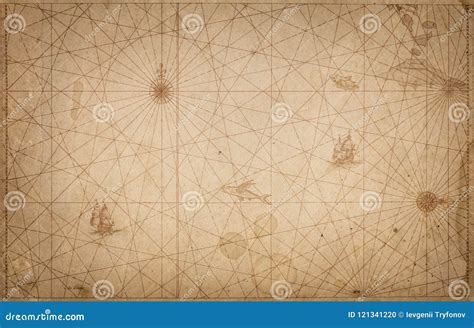 Ancient Vintage Map Background Retro Style Science Education Travel Vintage Background