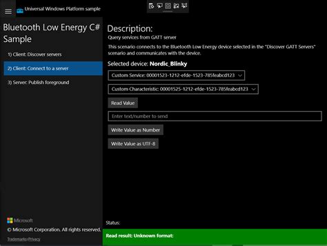 C Ble Scanning And Read Value From Pc How Can I Solve Unknown Data