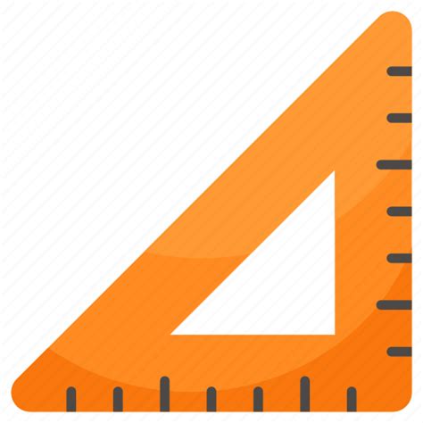 Ruler Triangular Scale Measuring Geometrical Engineering Stationery Icon Download On