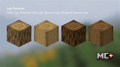Stripped Oak Log Stripped Dark Oak Log How To Craft Stripped Dark
