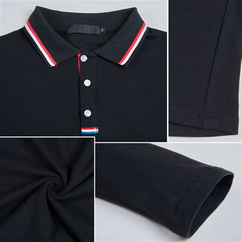 Browon бренд Осенняя Новая повседневная мужская футболка с отложным воротником и длинным рукавом