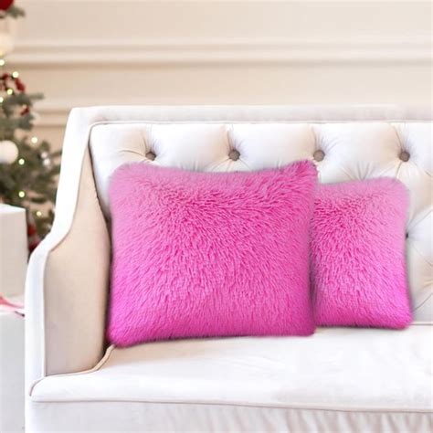 Sanddshopline® Set Van 2 Kunstbont Knuffelkussens Kunstbont Pluche