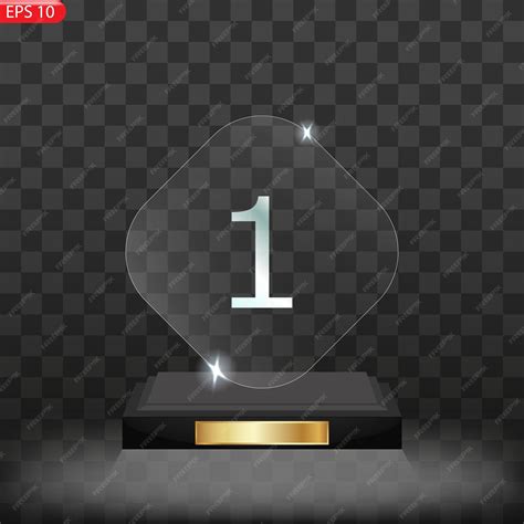 유리 우승자 트로피 유리 트로피 어워드 1등상 크리스탈상 싸인 아크릴 트로피 프리미엄 벡터