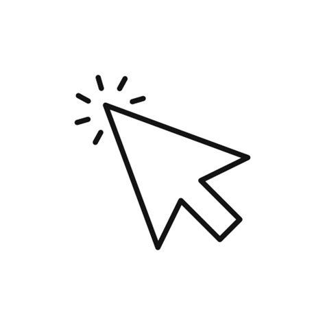 Cursor Icon Set Click Arrow Symbol Web Mouse Vector Image