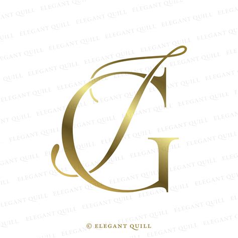 Script Logo Ig Initials Elegant Quill