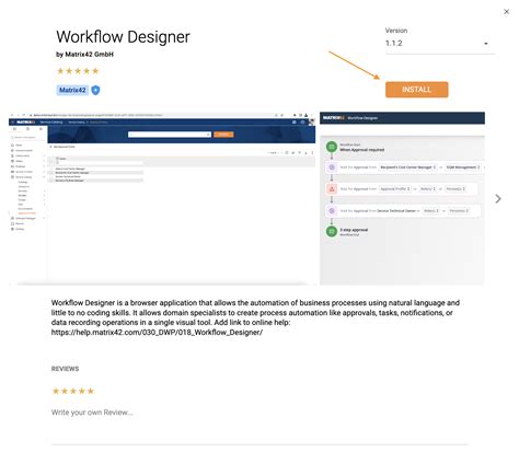 Workflow Designer Installation Matrix42 Self Service Help Center