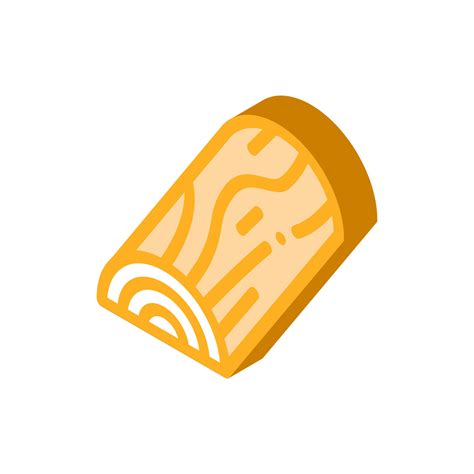 Half Wooden Trunk Isometric Icon Vector Illustration Vector Art At Vecteezy