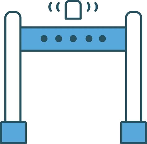 Metal Detector Gate Icon In Blue And White Color 24605544 Vector Art At Vecteezy