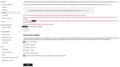 Partner Center Not Accepting The Winui 30 Desktop Application Package