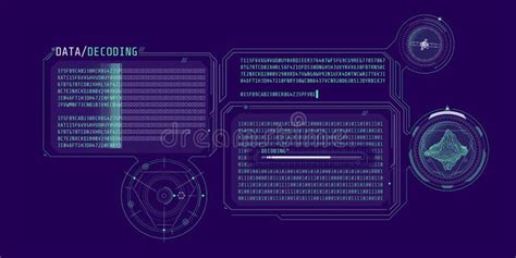 Interface For Decoding Satellite Data About An Object Stock Vector