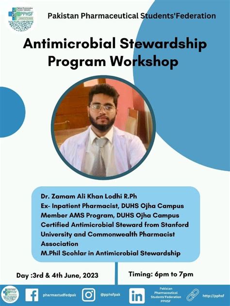 Dr Zamam Ali Khan Lodhi Rph On Linkedin Antimicrobialresistance Antimicrobialstewardship