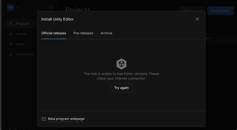 Unable To Install Unity Editor Unity Engine Unity Discussions