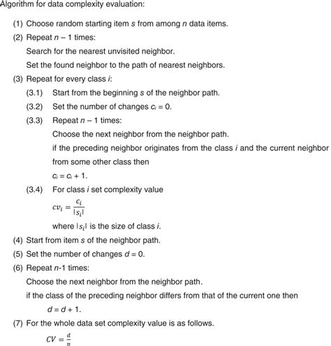 Algorithm For The Computation Of Proposed Data Complexity Download Scientific Diagram
