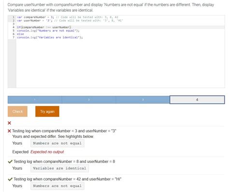 Solved Compare Usernumber With Comparenumber And Display