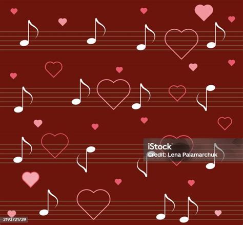발렌타인 데이 완벽 한 패턴 와 하트와 음악표 와 벡터 일러스트 레이 션 14에 대한 스톡 벡터 아트 및 기타 이미지 14 2월 개념 Istock