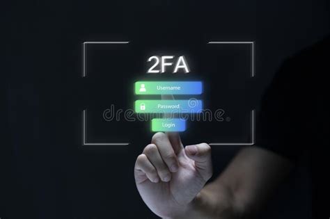 Businessman Touching Virtual Screen For Two Factor Authentication For